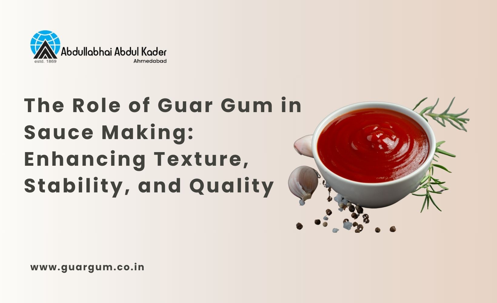 Guar Gum Powder as Emulsifier & Thickening Agent in Sauce Making