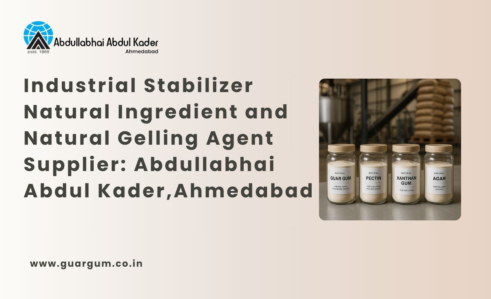 Guar Gum Manufacturer & Exporter | Natural Gelling Agent from Ahmedabad